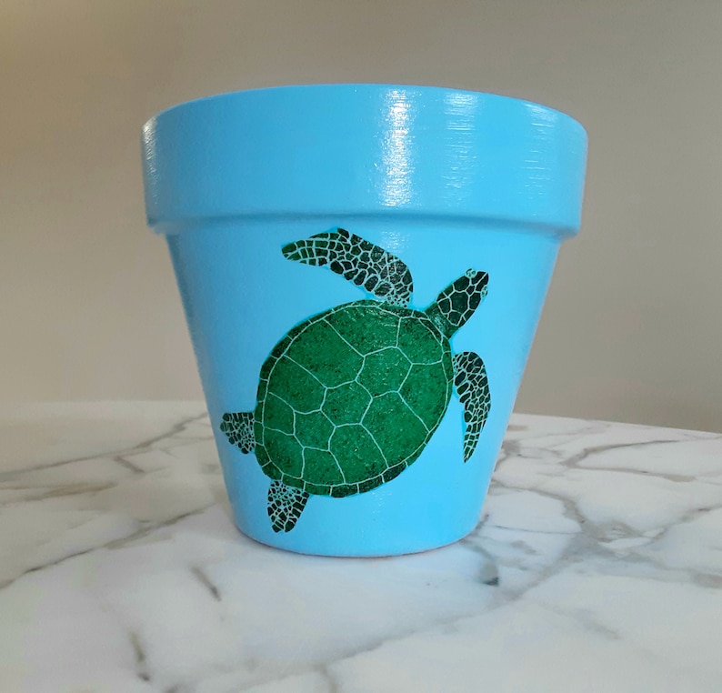Sea Turtle Planter-6 Inch Sea Turtles Sea Turtles Gifts | Etsy
