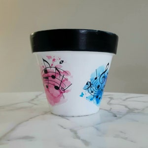 Music Planter-6", Music Gifts, Musical Decor, Music Notes, Flowerpots ...