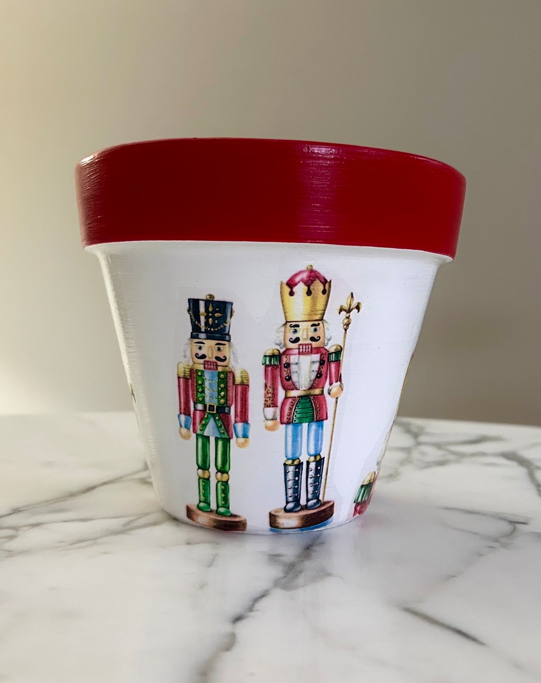 Nutcracker Planter, 6 Inch Planter, Christmas Plant Pots, Nutcracker ...