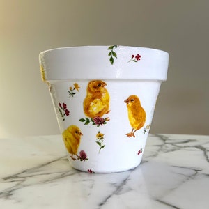Chicks Clay Pot: Easter Spring Planter, 6" - Etsy