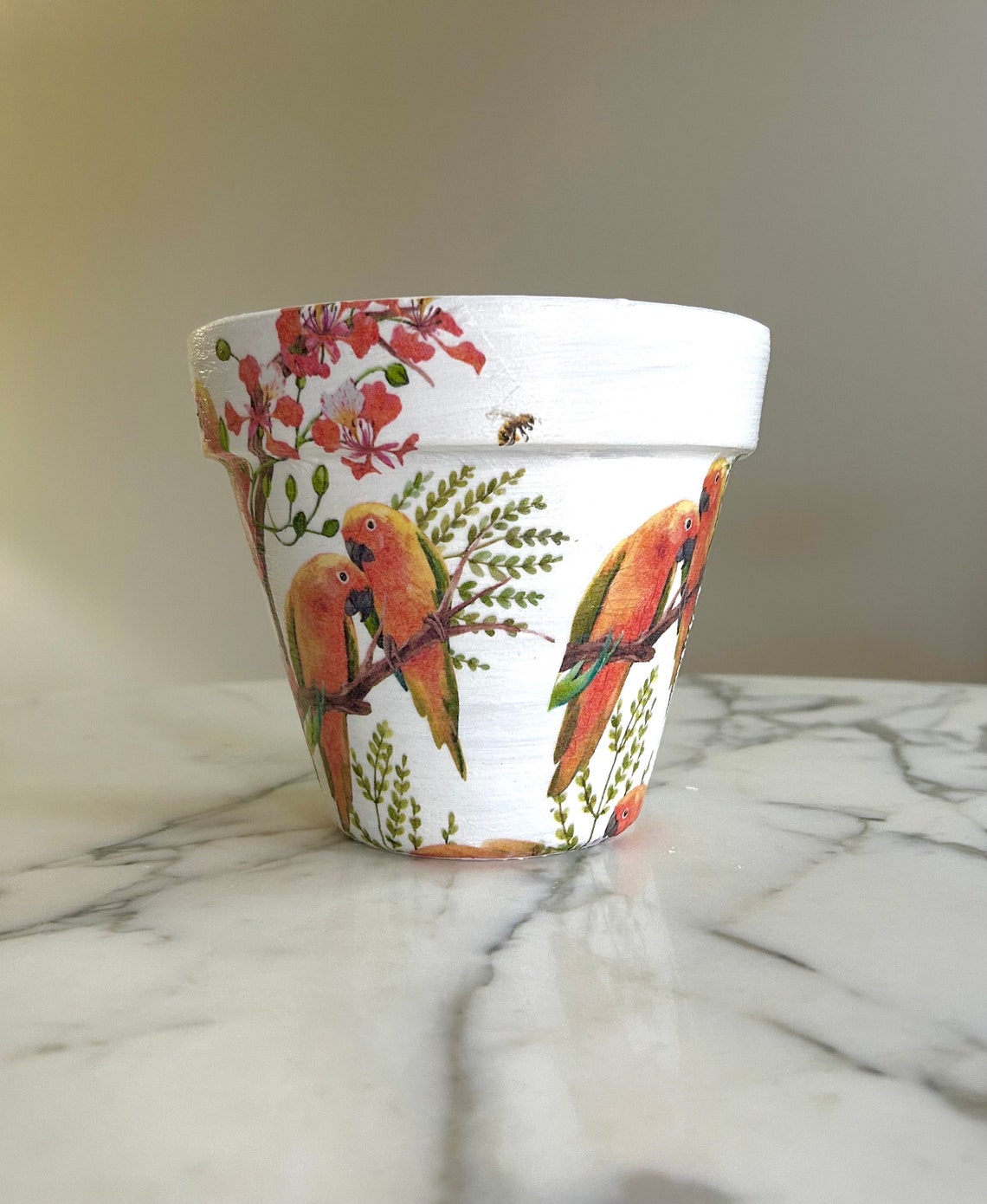 Parrot Flowerpot, Parrot Gifts, Tropical Planters, Bird Lover Gift ...