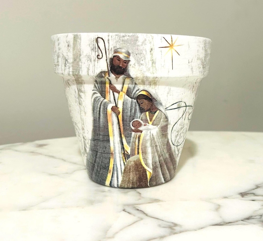 Christmas Planter: Religious Decor, 6