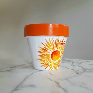 Sun Plant Pot-6inch, Sun Gifts, Nature Gifts, Clay Plant Pot, Plant ...
