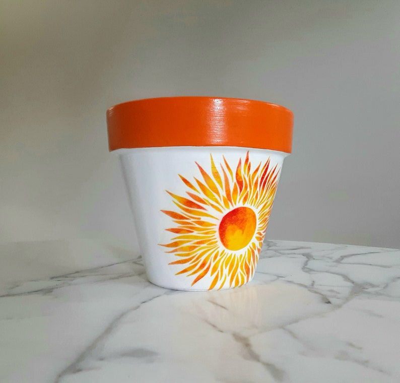 Sun Plant Pot-6inch Sun Gifts Nature Gifts Clay Plant Pot - Etsy
