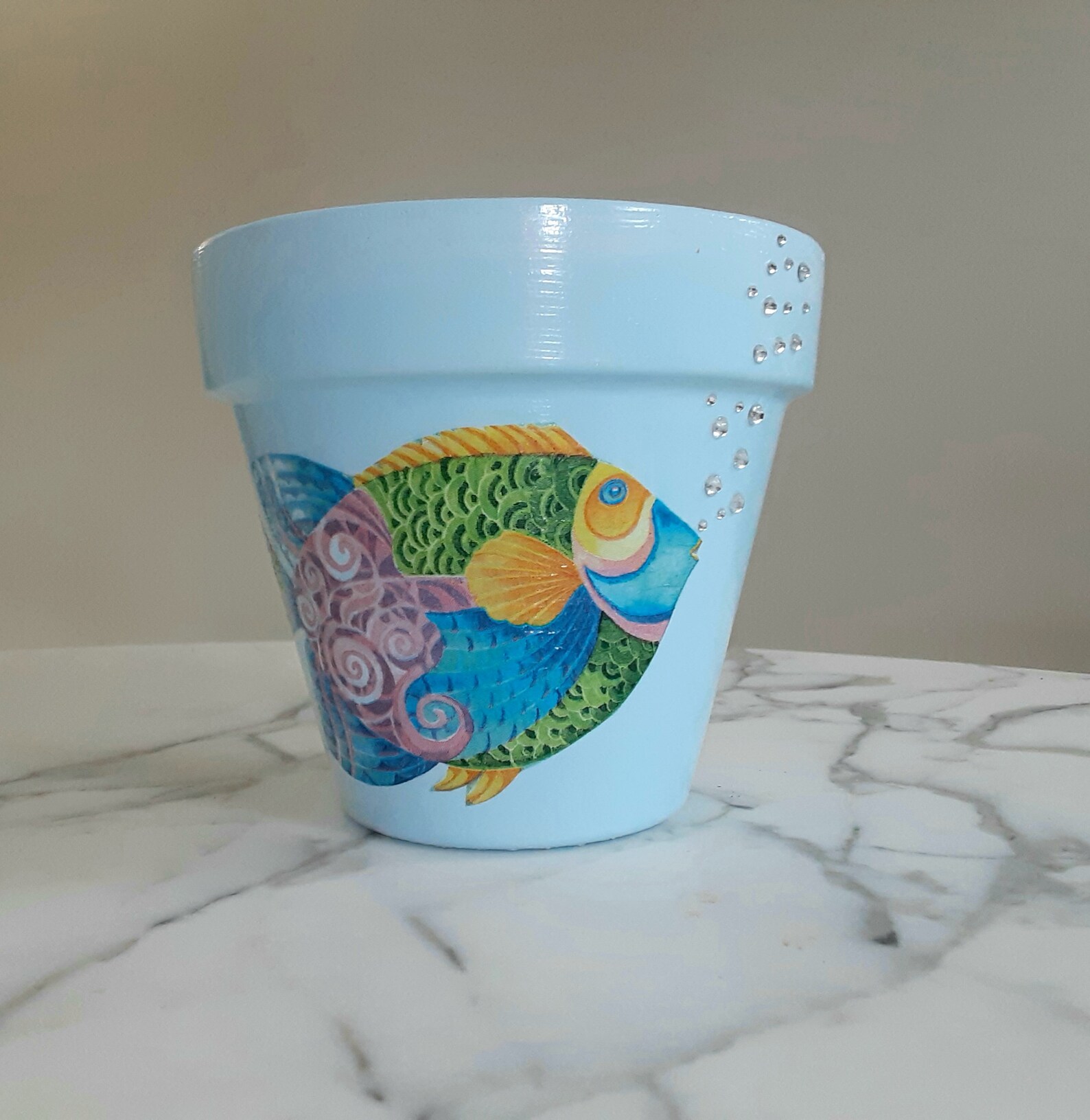 Tropical Fish Clay Pot-6-inch Tropical Fish Ocean Gifts | Etsy