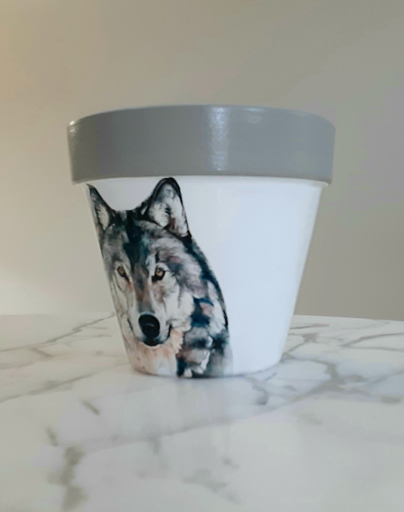 Wolf Planter-6 Wolf Flowerpot Wolves Animal Plant - Etsy
