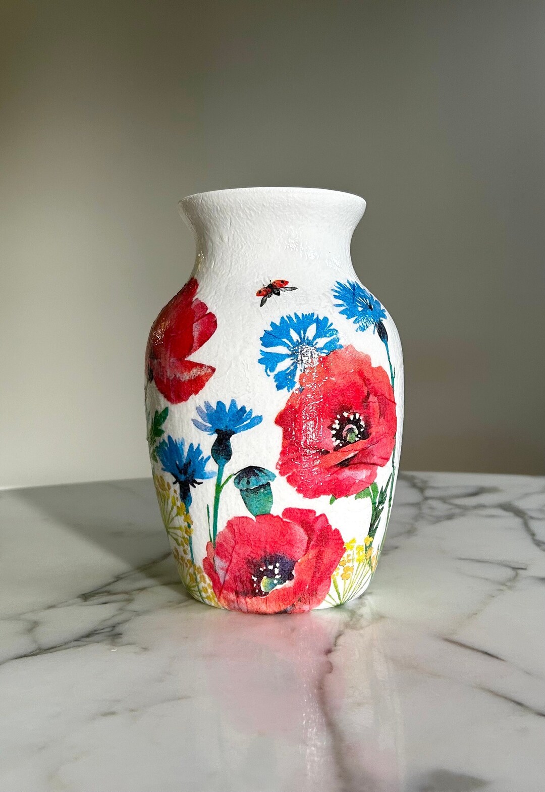 Poppy Flower Vase, Poppy Flowers, Poppies, Glass Vase, Flower Vase ...