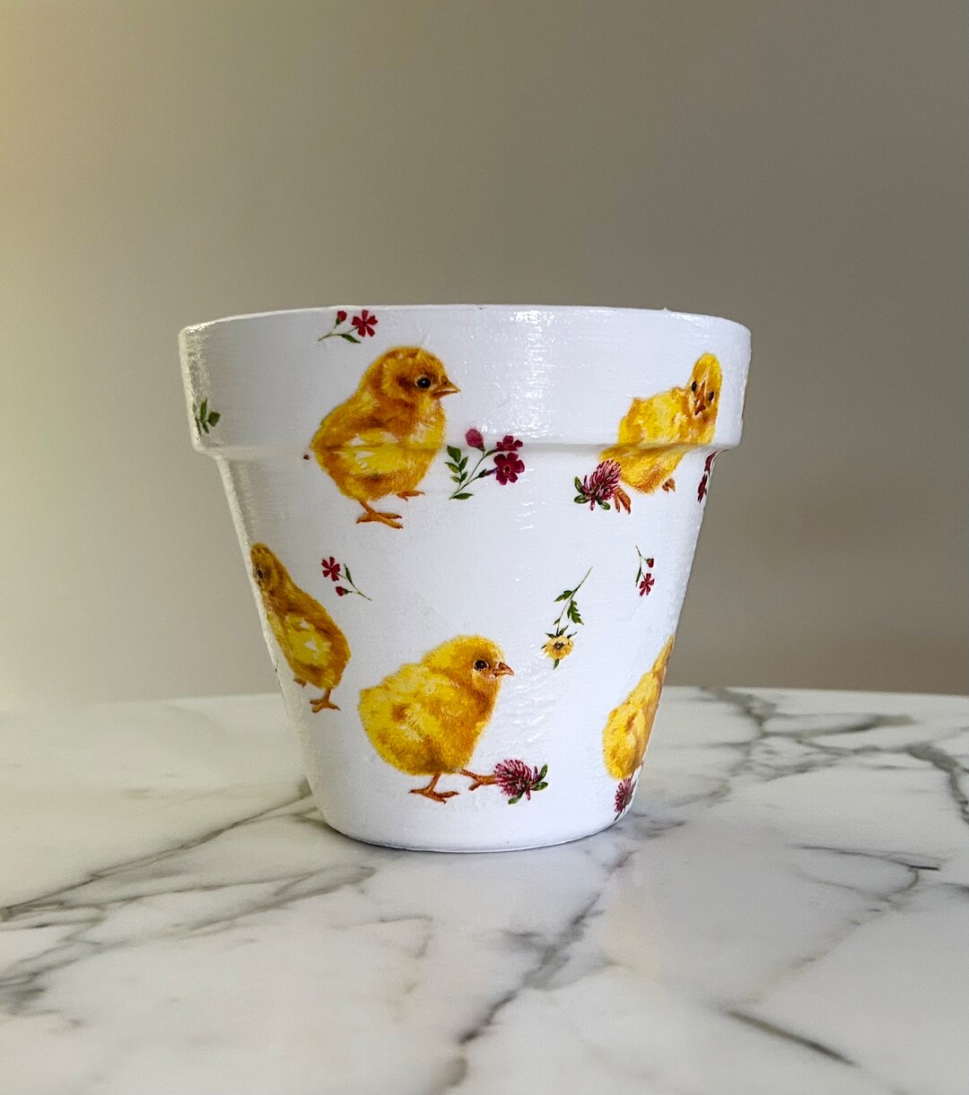 Chicks Clay Pot: Easter Spring Planter, 6" - Etsy