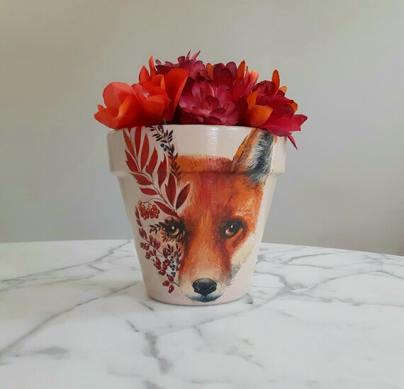 Fox Flowerpot-6 Inch Fox Planters Fox Decor Fox Gifts - Etsy