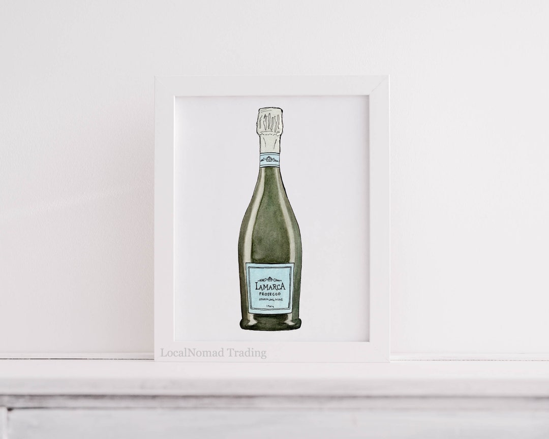 Boozy Prosecco Art Print - Etsy