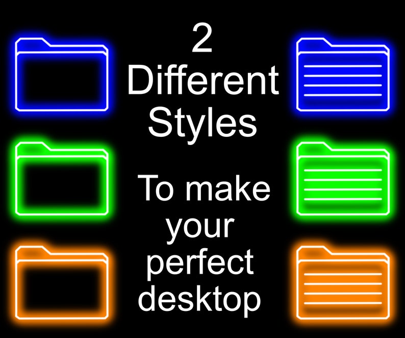 NEON Mac Folders 9 Different Colours With 18 Choices - Etsy