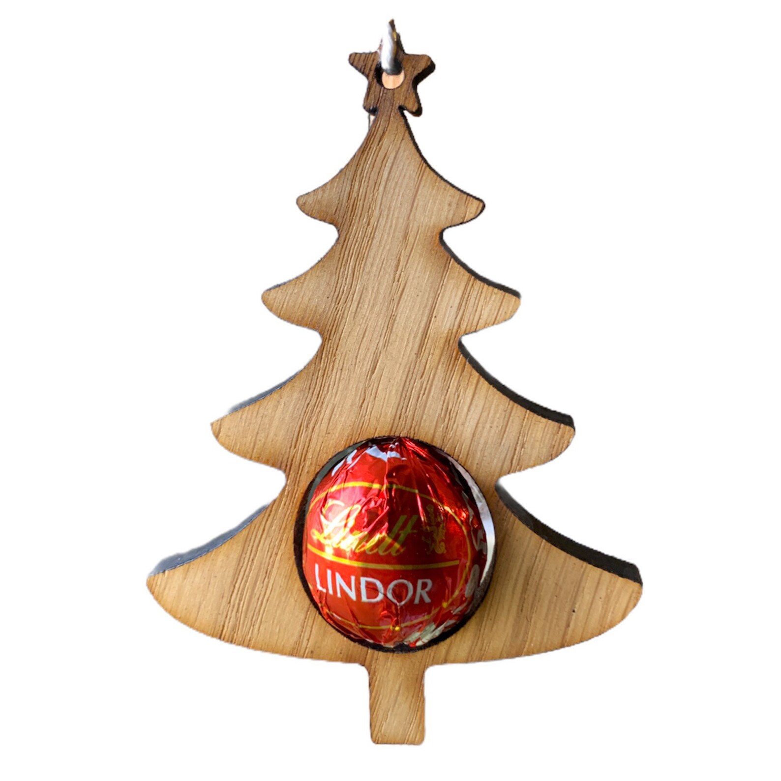 Lindor Christmas Baubles Oak Reindeer Tree Decorations With - Etsy UK