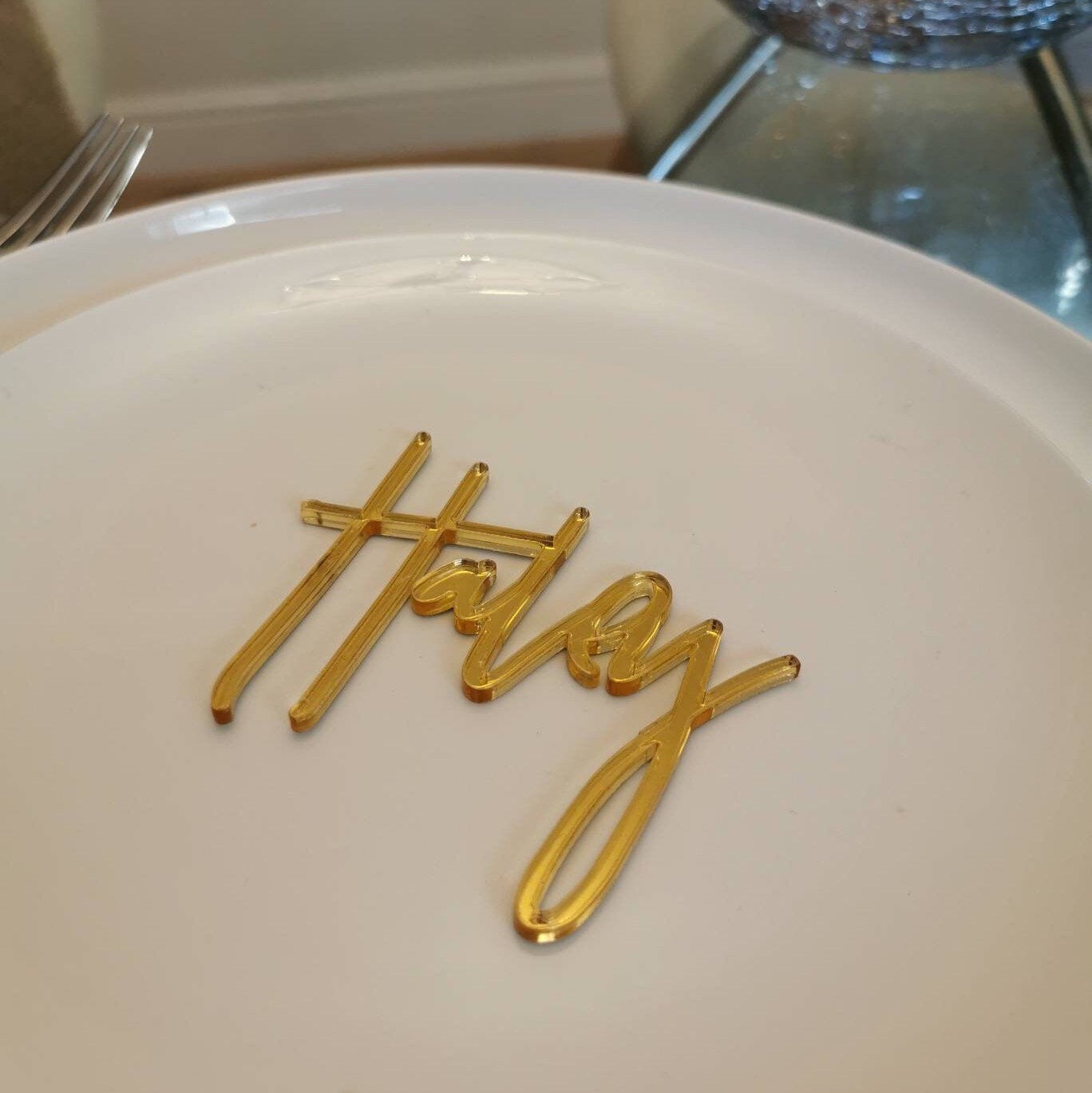 Place Setting Plate Personalised Words Family Dinner Wedding - Etsy