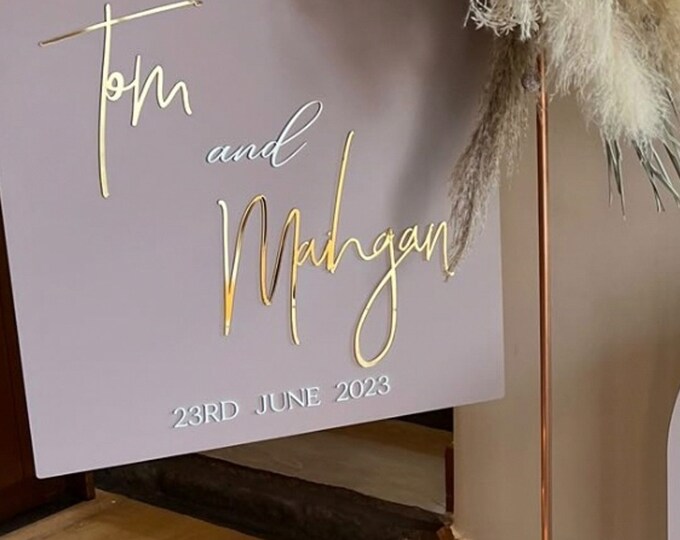 Welcome Wedding Sign. Welcome to Our Happily Ever After Personalised ...