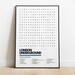 London Underground Tube TFL Themed Wordsearch Style Quality Art Print ...