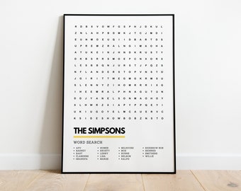 MINIMALIST SIMPSONS Poster Print TV Show Geometric Abstract - Etsy