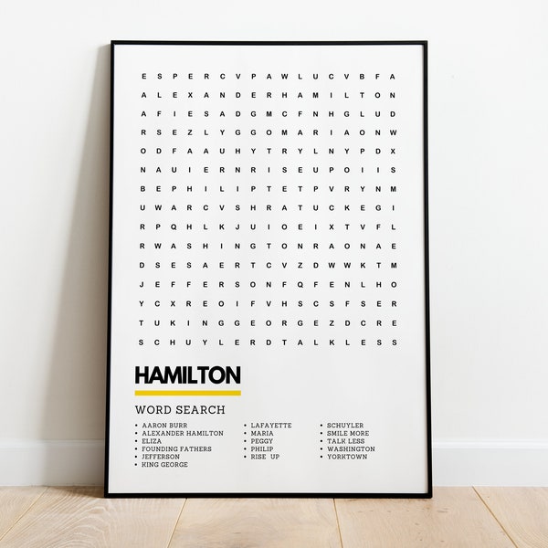 Hamilton Musical Poster - Etsy UK