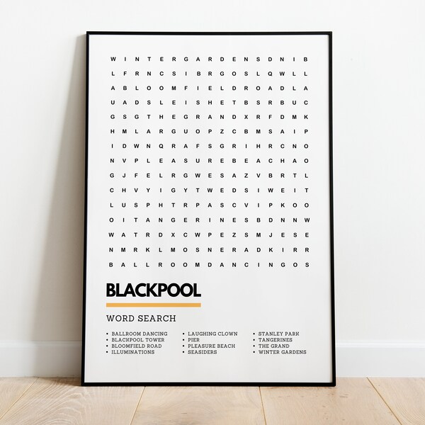 Blackpool Word Art - Etsy UK