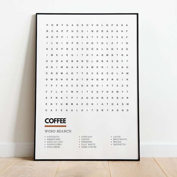 Coffee Word Art - Etsy