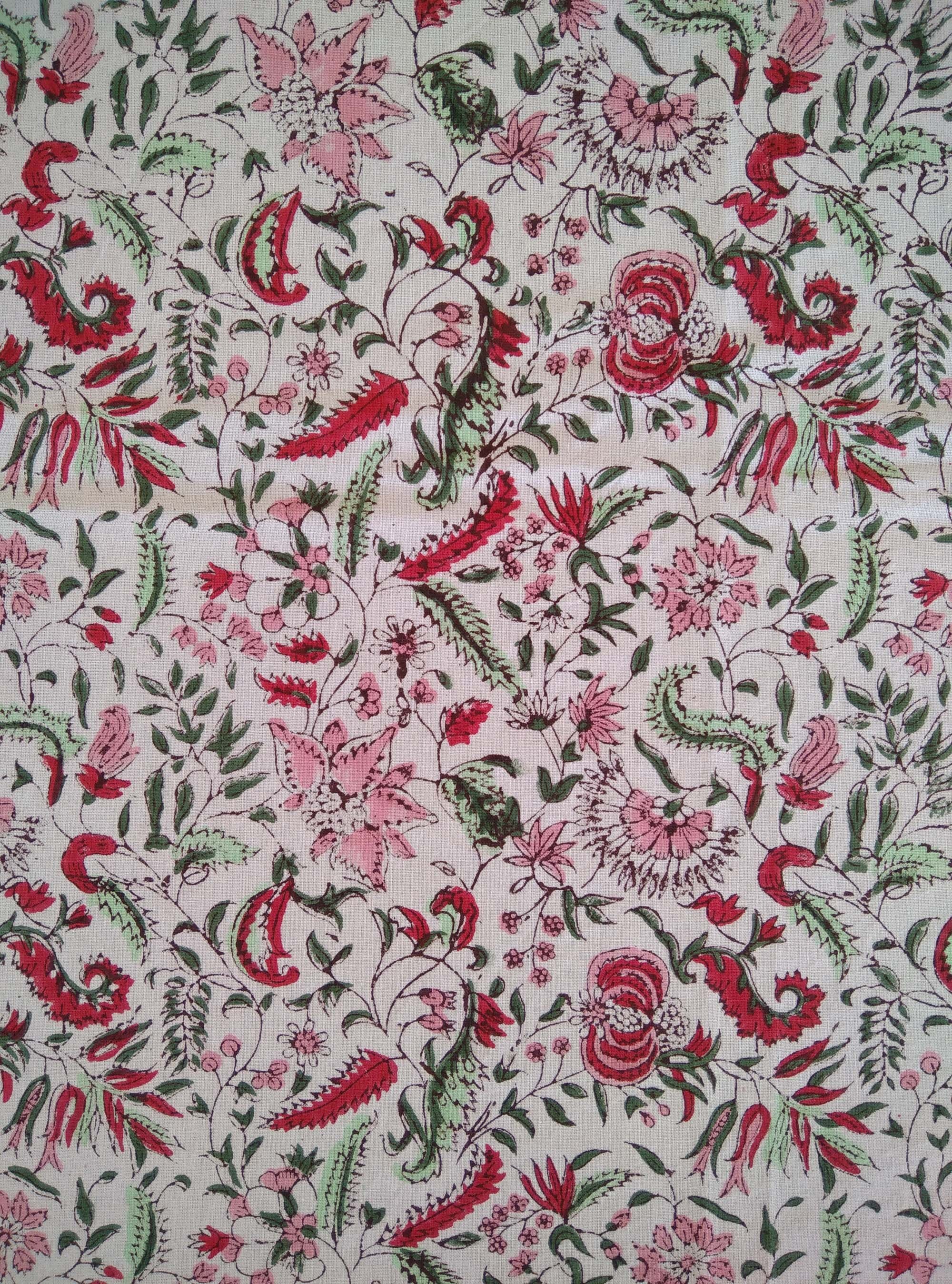 Floral Design Table Cloth Block Print Tablecloth Handmade - Etsy