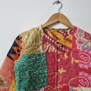 Patchwork Kantha Quilt Jacket, Indian Vintage Kantha Coat, Handmade ...