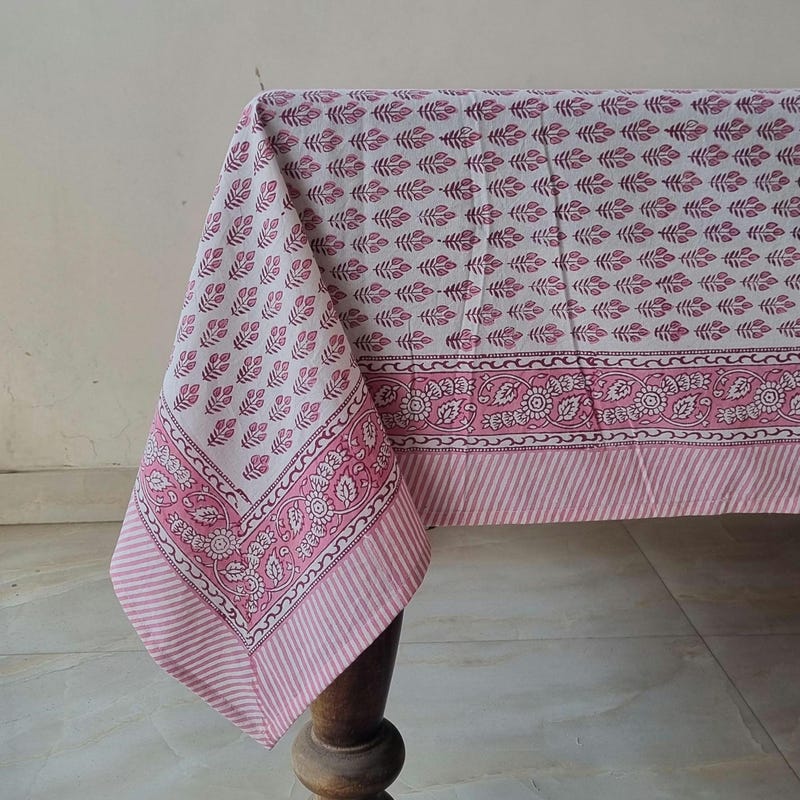 Pink Tablecloth - Etsy