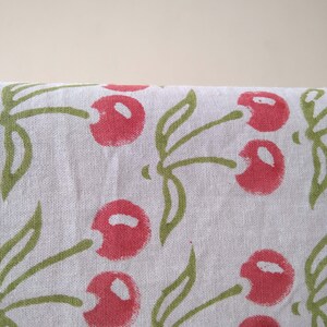 Red Cherry Table Cloth, Indian Block Print Table Cover, Cotton Table ...