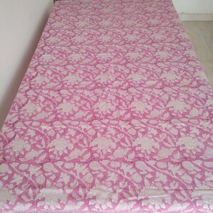 Pink Floral Design Tablecloth Block Print Table Cloth - Etsy