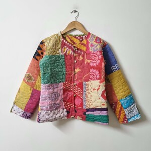 Patchwork Kantha Quilt Jacket, Indian Vintage Kantha Coat, Handmade ...