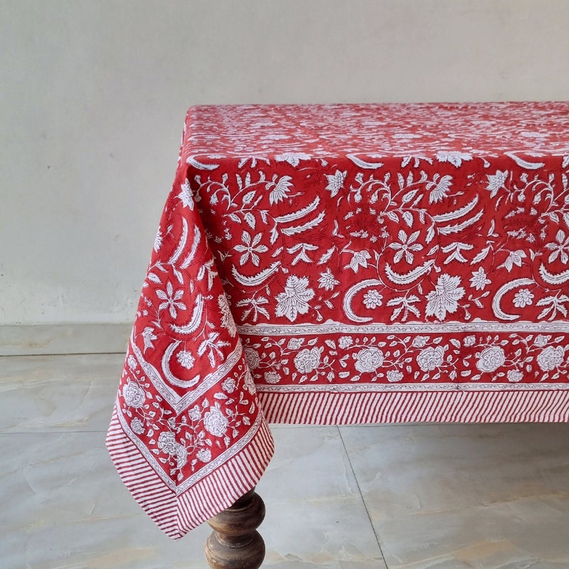 Red Table Cloth - Etsy