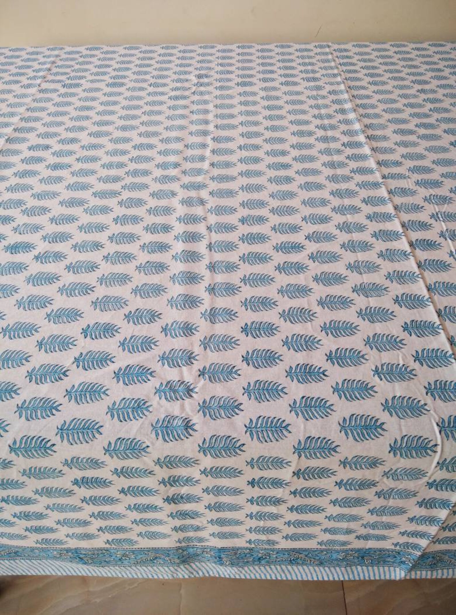 Blue and White Block Print Tablecloth Indian Table Linen - Etsy