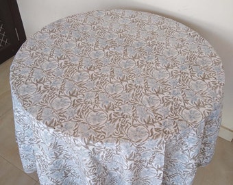 Block Print Tablecloth Round | Etsy