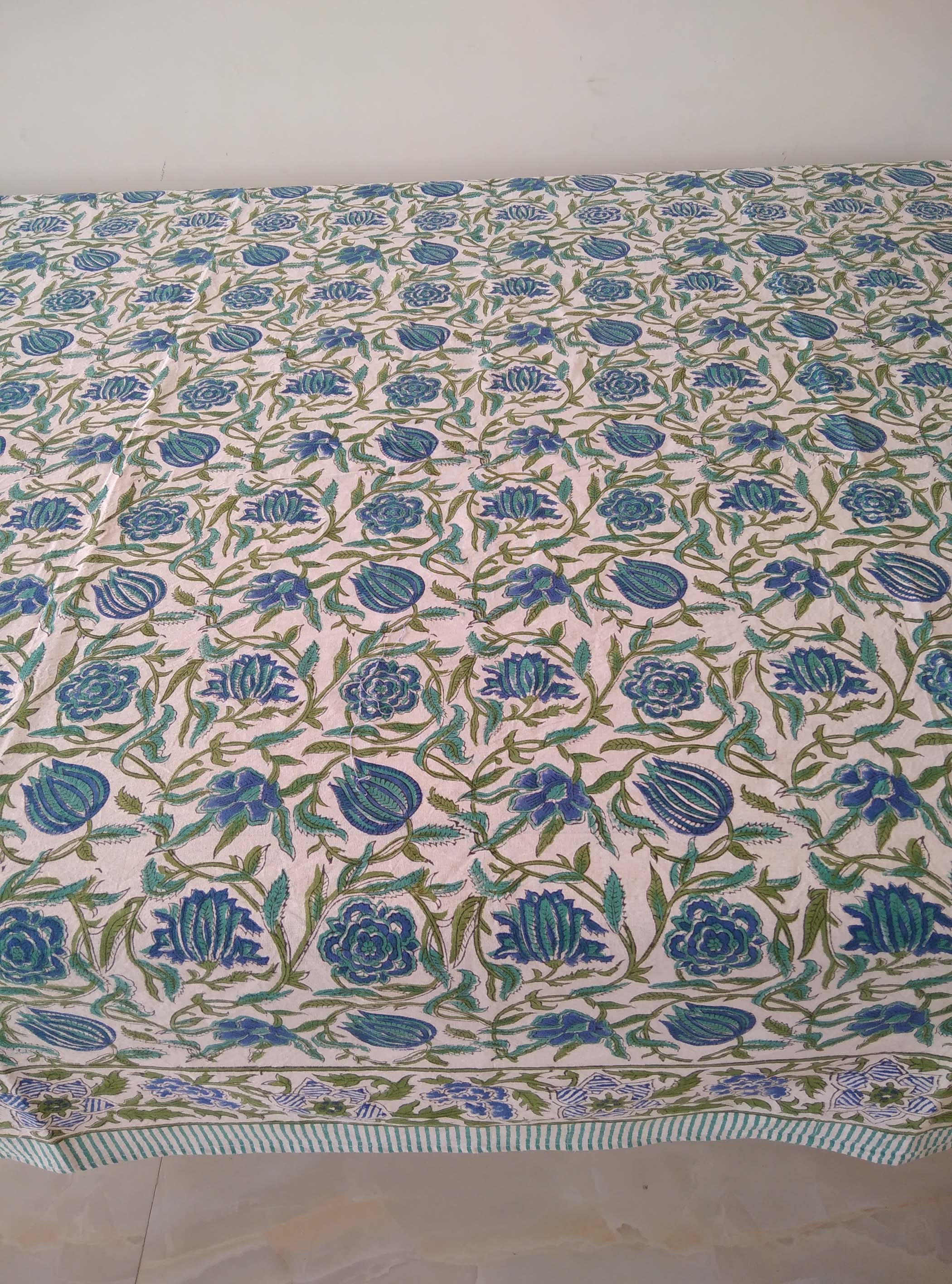 Indian Floral Design Tablecloth Block Print Table Cover | Etsy