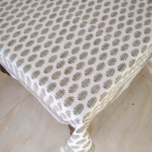 Indian Block Print Tablecloth, 6 Seater Table Cover, Table Linen for ...