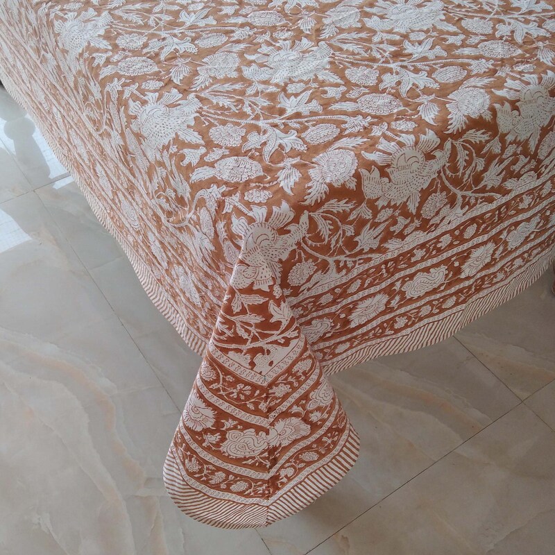 Block Print Tablecloth - Etsy