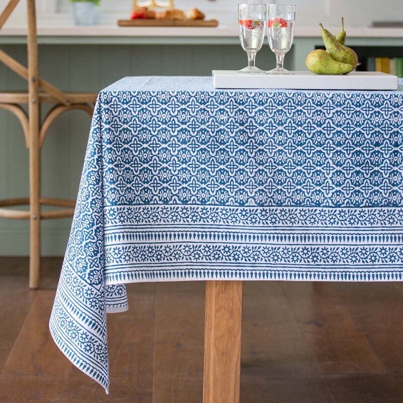 Blue Tablecloth - Etsy