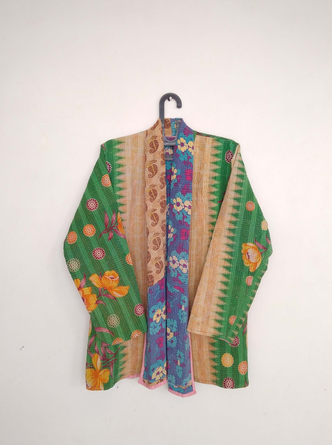 Beautiful Kantha Jacket, Indian Vintage Kantha Quilt Jacket, Kantha ...