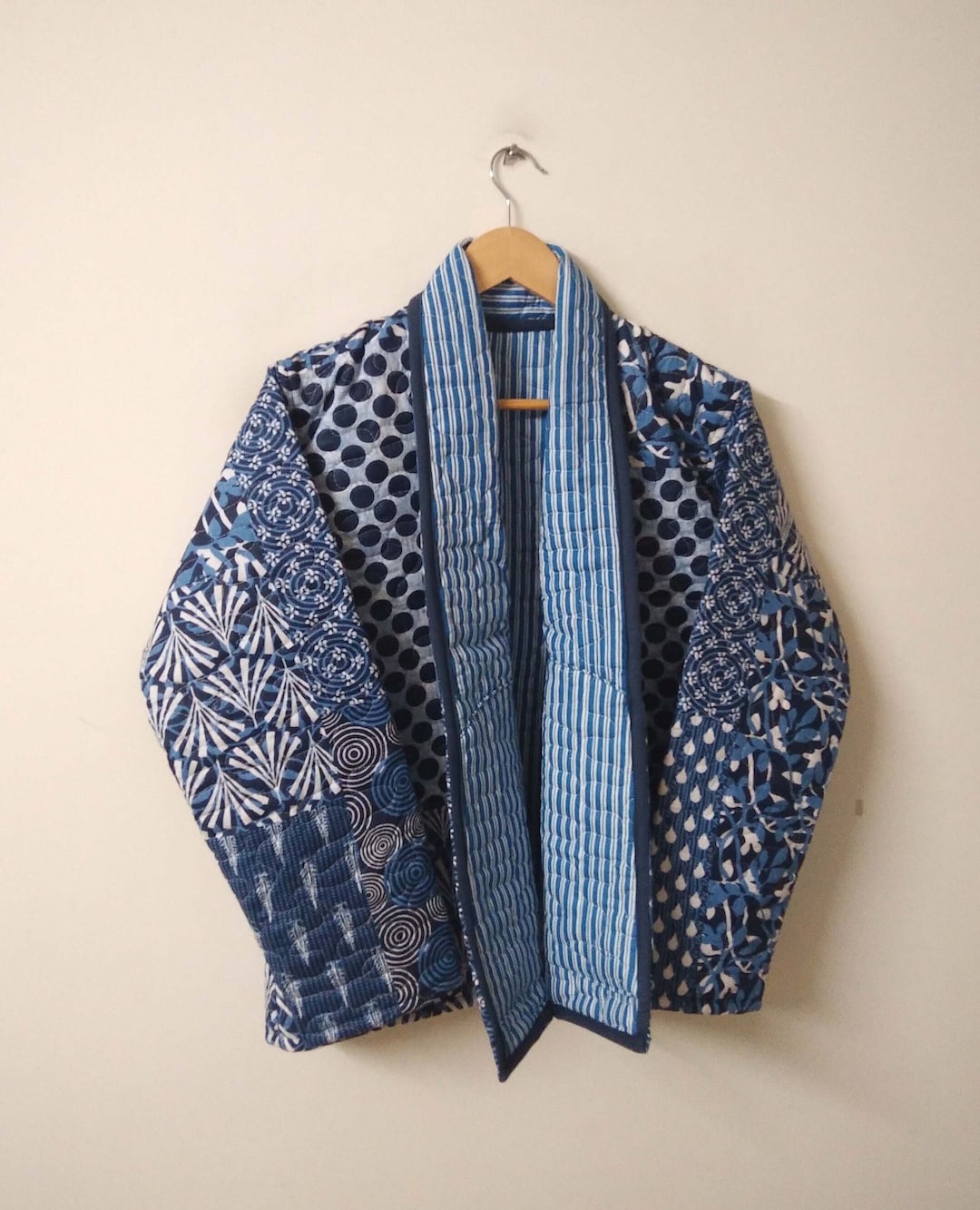 Handmade Kantha Quilt Jacket, Indian Kantha Coat, Machine Quilted ...