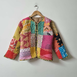 Patchwork Kantha Quilt Jacket, Indian Vintage Kantha Coat, Handmade ...