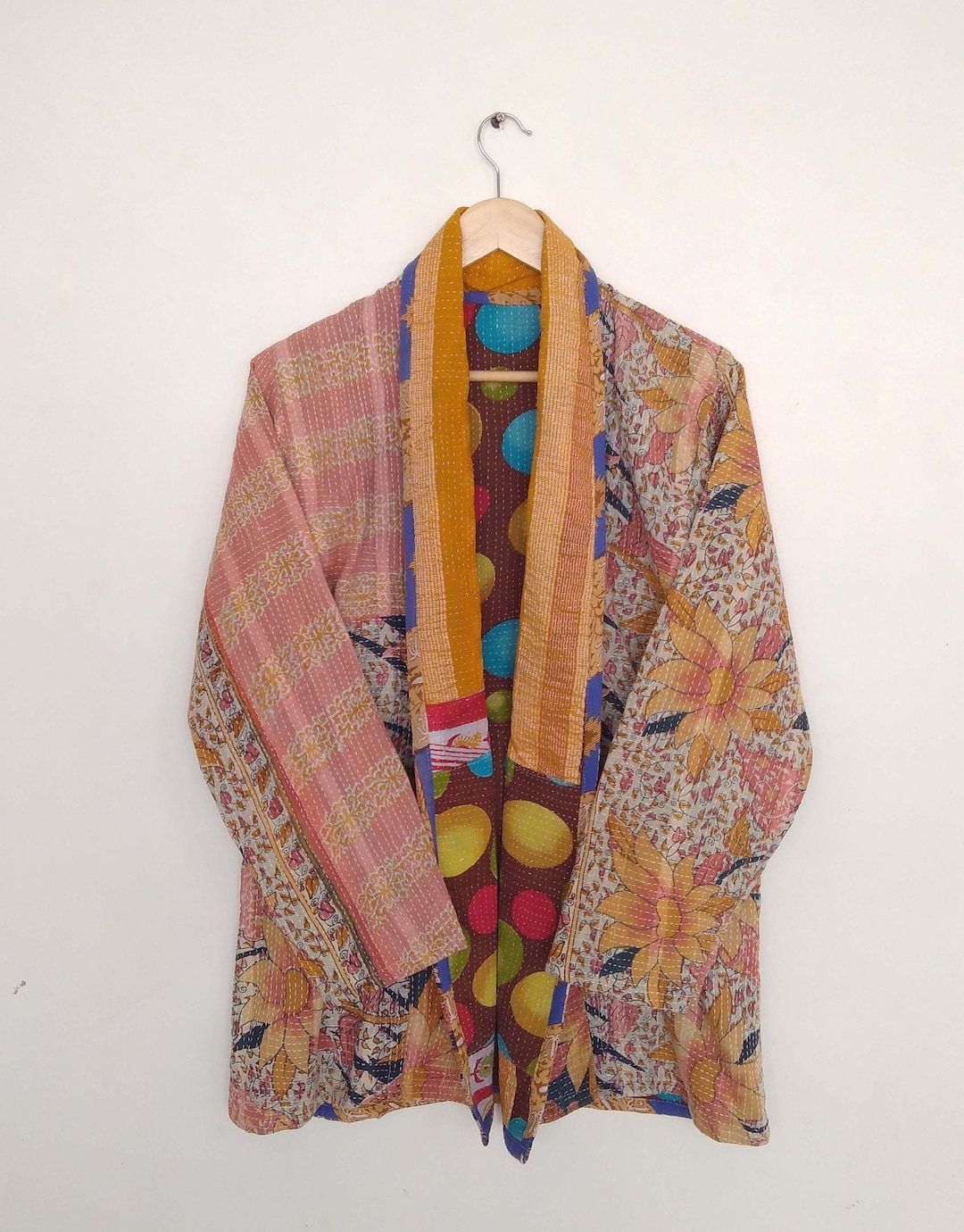 Beautiful Kantha Jacket, Indian Vintage Kantha Quilt Jacket, Kantha ...