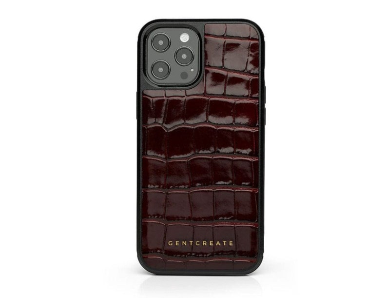 Crocodile Embossed Leather iPhone 16 15 14 13 12 Pro Cases, iPhone 16 ...