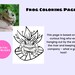 Coloring Page Instant Download Cute Frog | Digital Coloring Book Page ...
