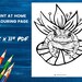 Coloring Page Instant Download Cute Frog | Digital Coloring Book Page ...