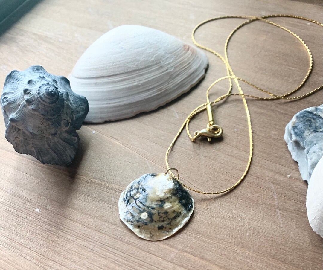 WEB 18k Gold Plated Jingle Shell Necklace - Etsy