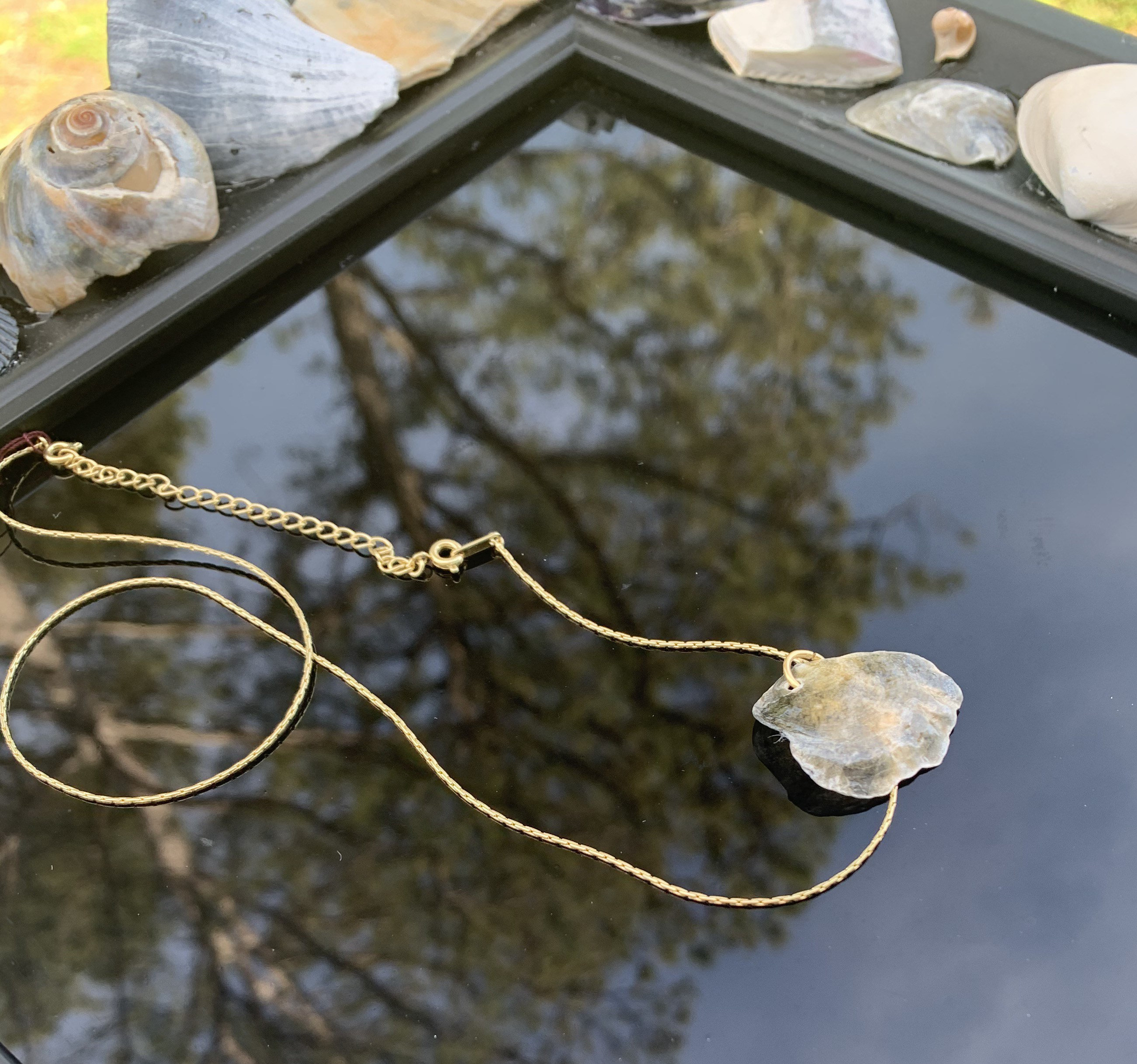 GOLDIE 14k Gold Plated Jingle Shell Necklace - Etsy