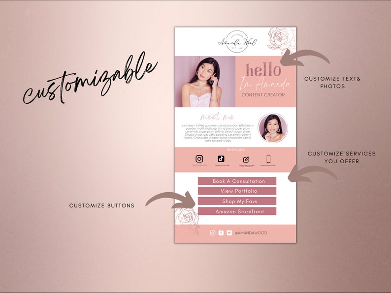 UGC Bio Link Template Link in Bio Template Ugc Creator Ugc - Etsy