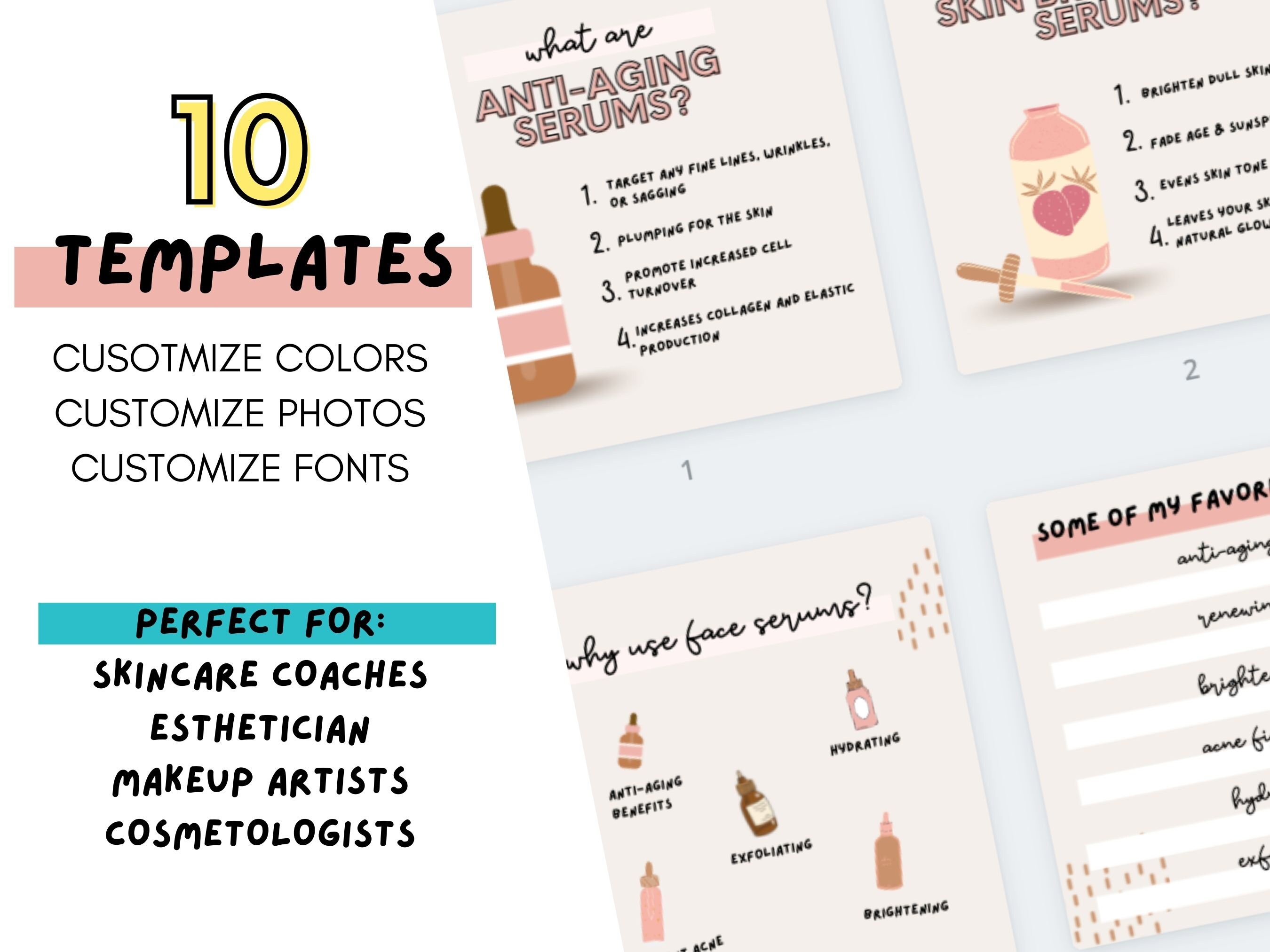 10 SERUM SKINCARE Instagram Posts Esthetician Instagram - Etsy