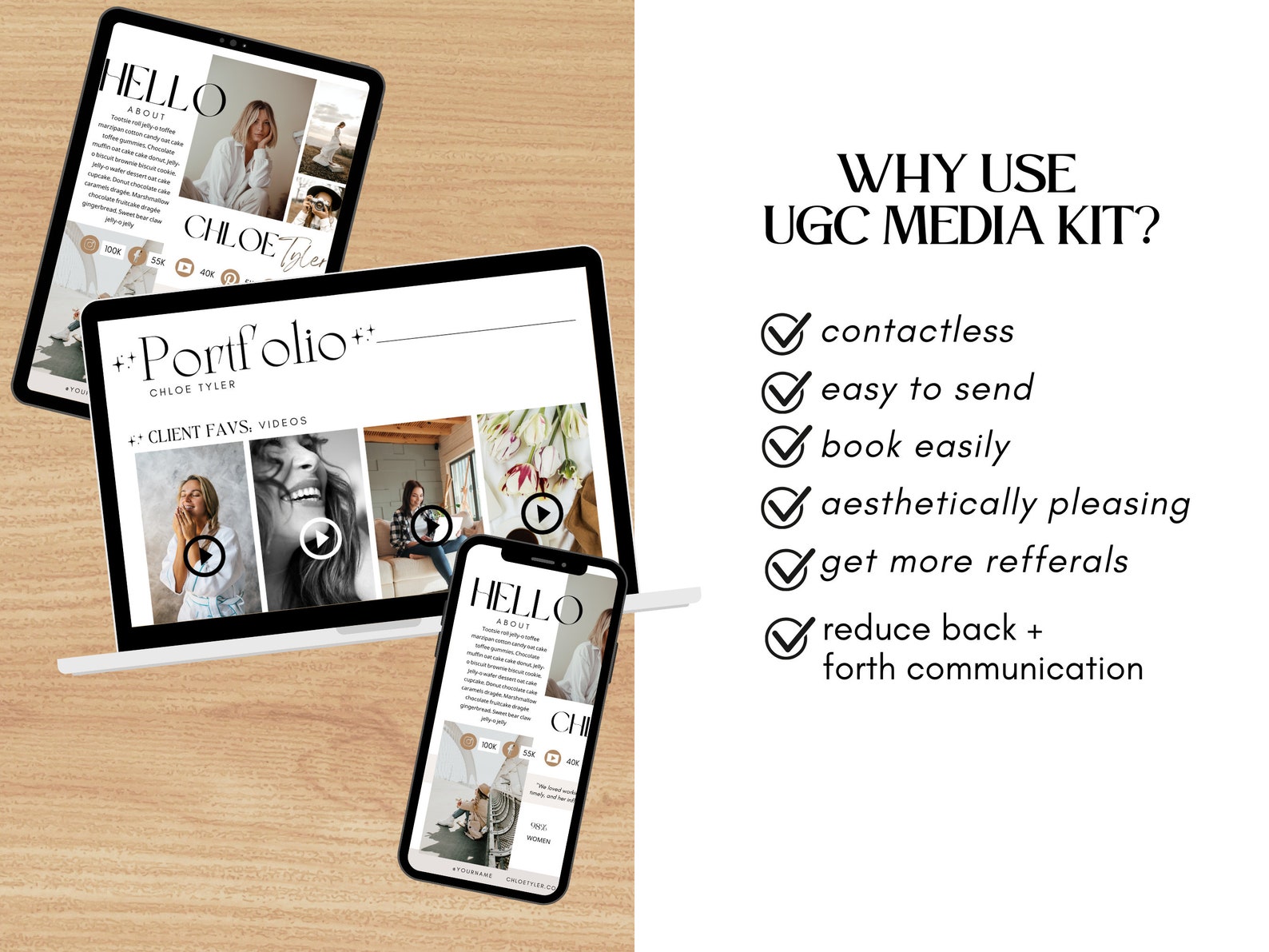 UGC Media Kit UGC Portfolio UGC Canva Ugc Contract Ugc - Etsy