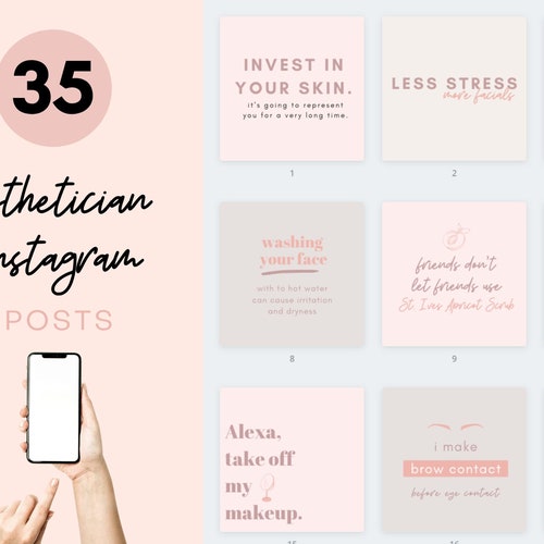 35 Esthetician Instagram Posts Esthetician Instagram - Etsy