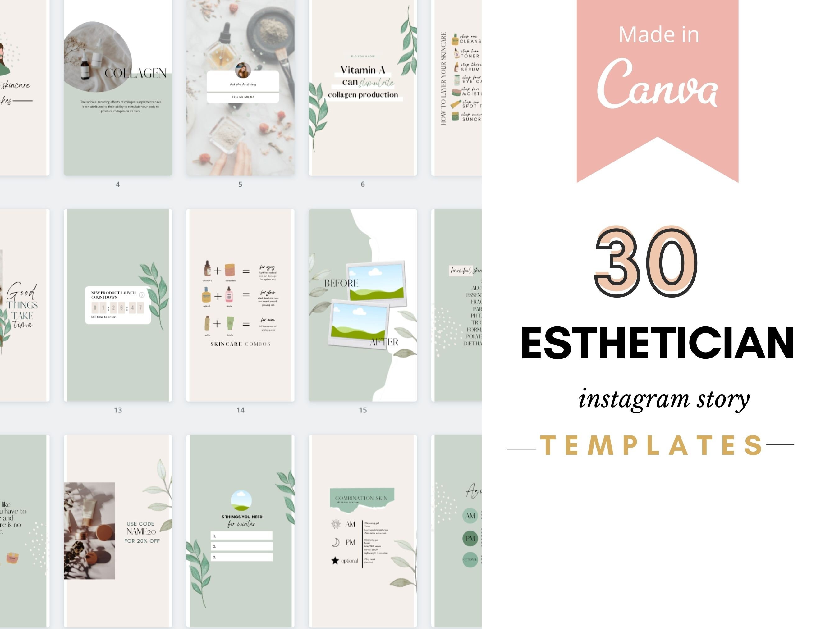 30 Esthetician Instagram Posts Esthetician Instagram - Etsy